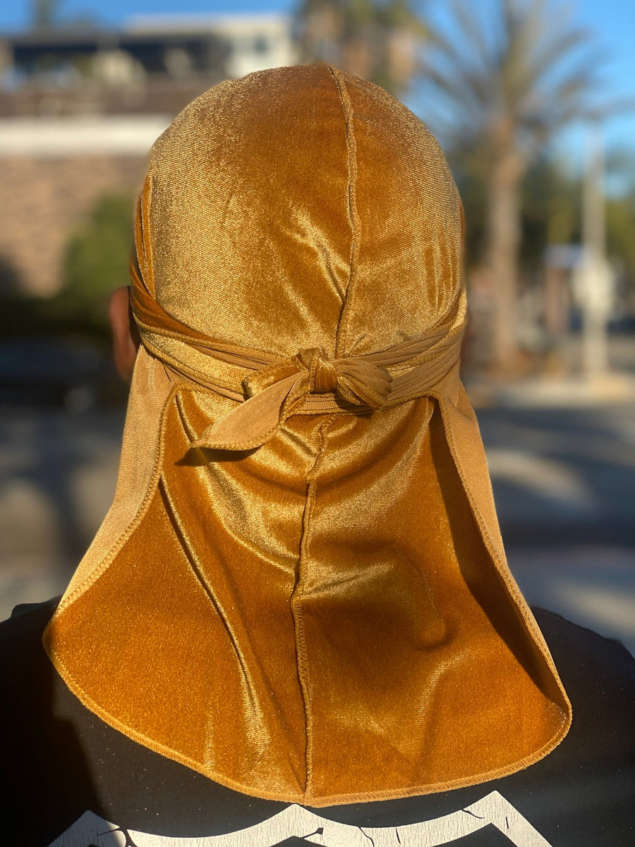 Gold Velvet Durag – Taelor Boutique