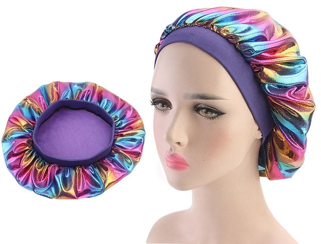 Multicolour #6 Shiny Silk Bonnet – Taelor Boutique