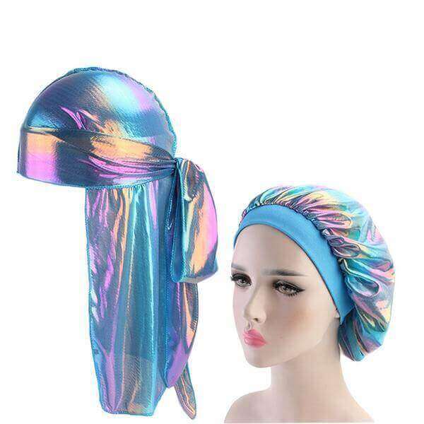 Multicolour #2 Shiny Silk Durag & Bonnet Set – Taelor Boutique