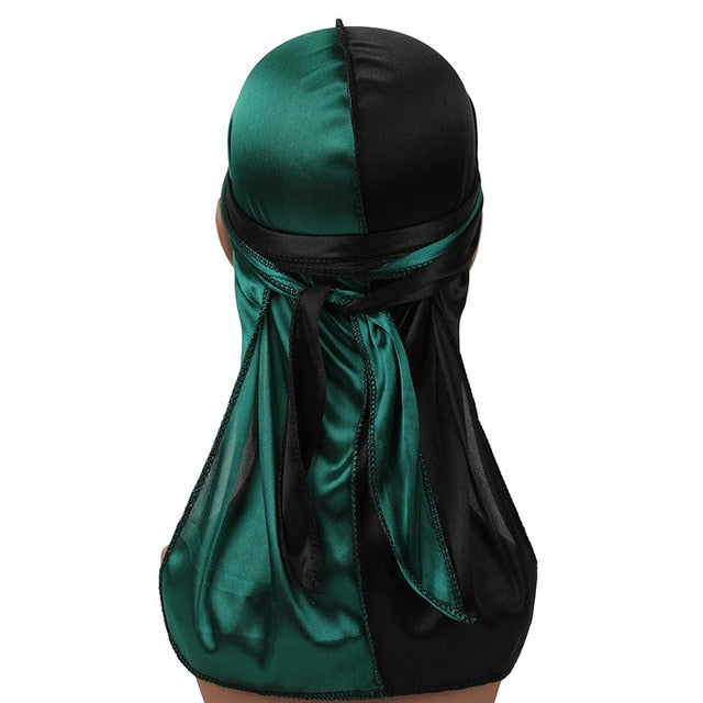 Dark Green & Black Two Tone Silky Durag – Taelor Boutique