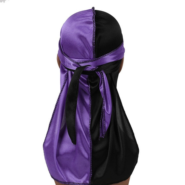 Purple & Black Two Tone Silky Durag – Taelor Boutique