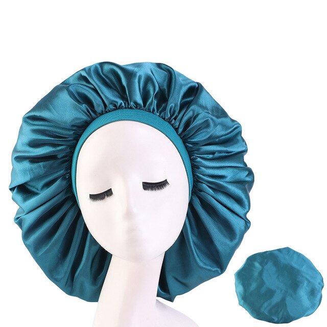 Teal Extra Large Wide Band Silky Bonnet – Taelor Boutique
