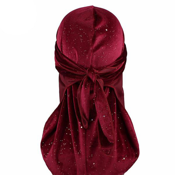 Burgundy Luxury Shiny Velvet Durag – Taelor Boutique