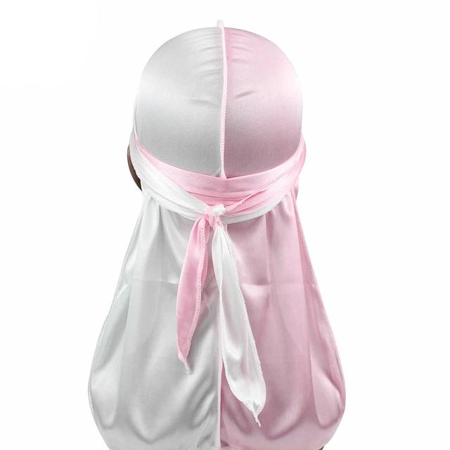 Pink & White Two Tone Silky Durag – Taelor Boutique